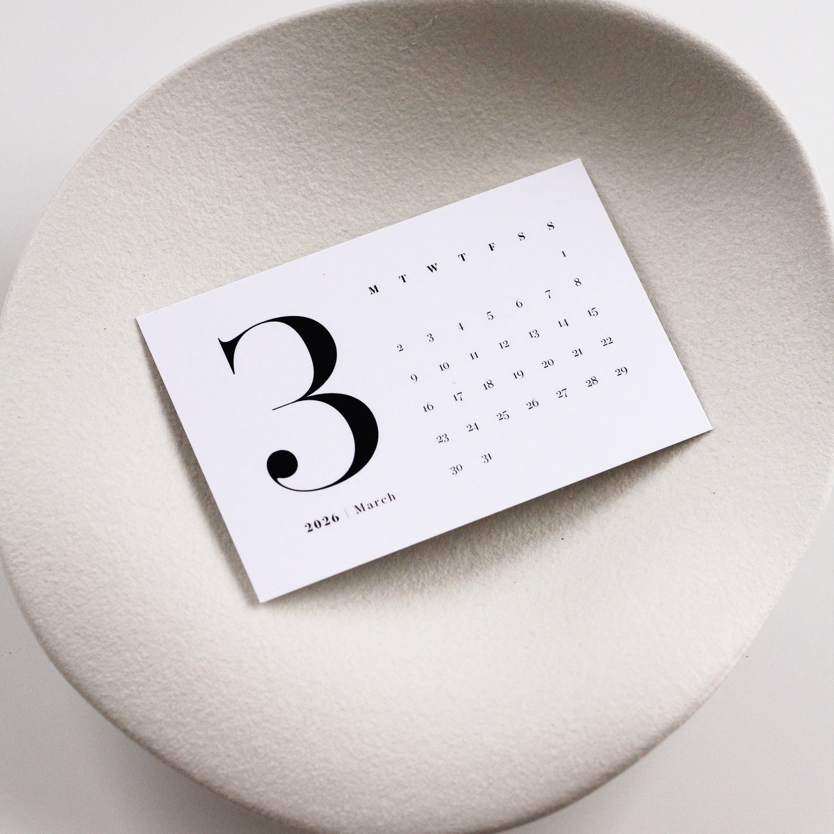 2026 Monthly Calendar Cards | Minimal Planner Accessories – Crossbow ...