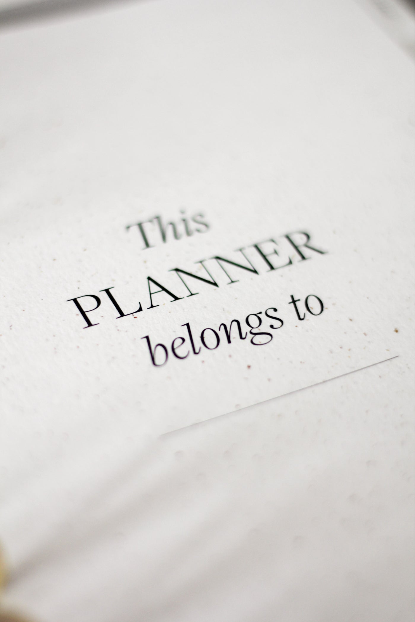 This Planner Belongs To Planner Dashboard – Crossbow Planner Co.