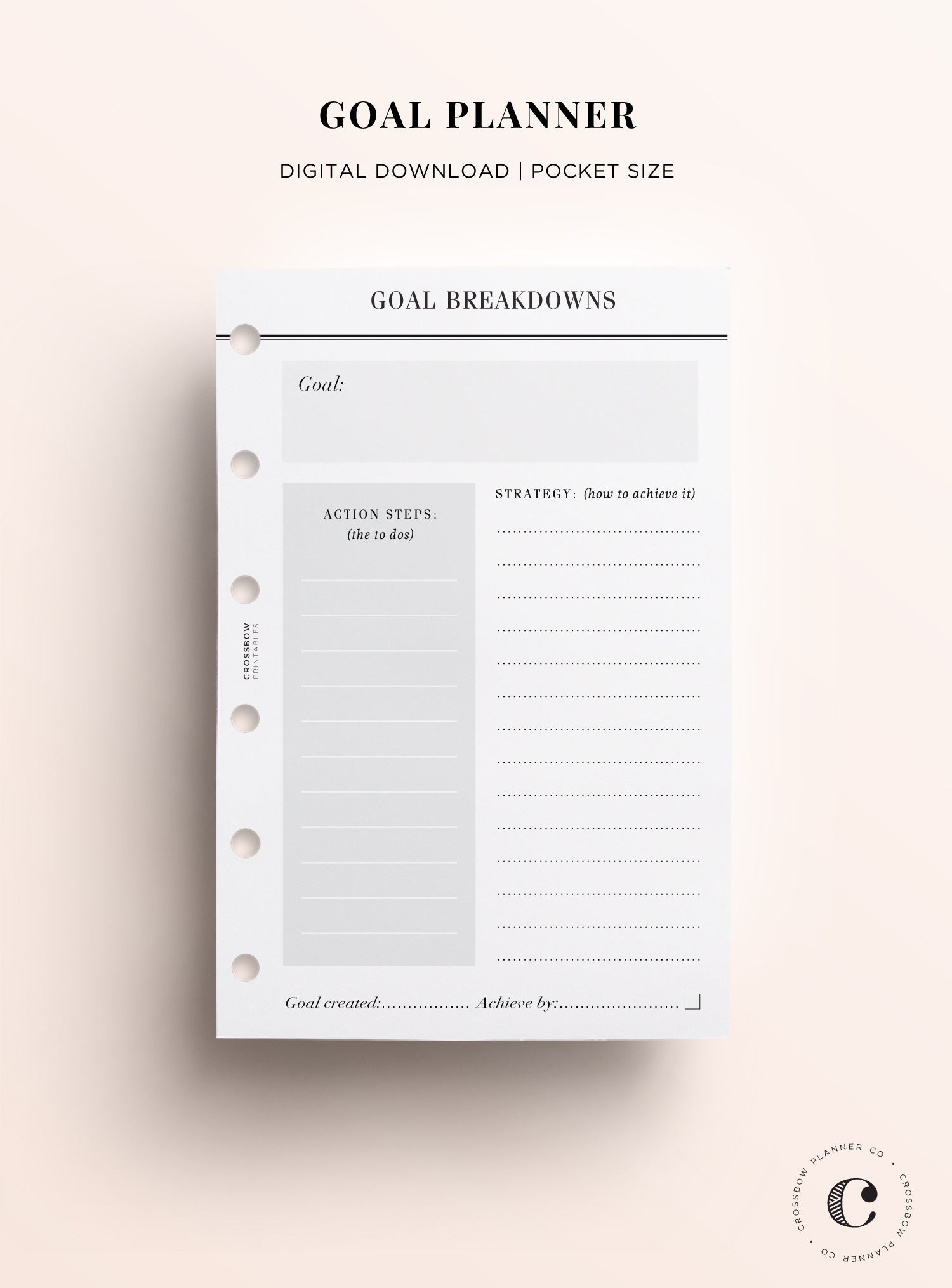 Printable Pocket Planner Inserts – Crossbow Planner Co.
