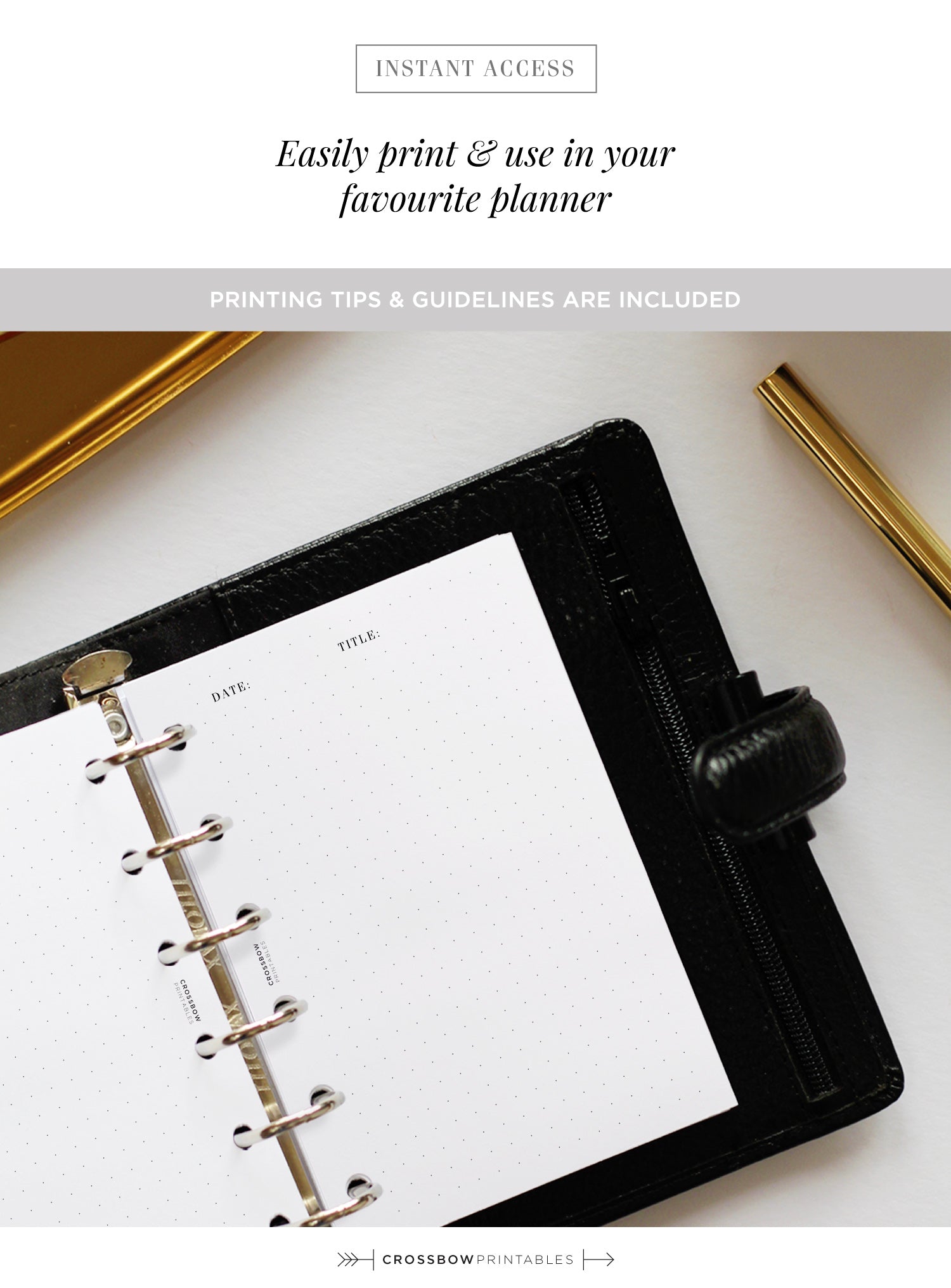 Printable Pocket Planner Inserts – Crossbow Planner Co.