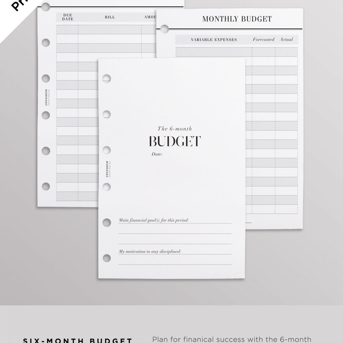The 6-Month Budget: Pocket Planner Inserts – Crossbow Planner Co.