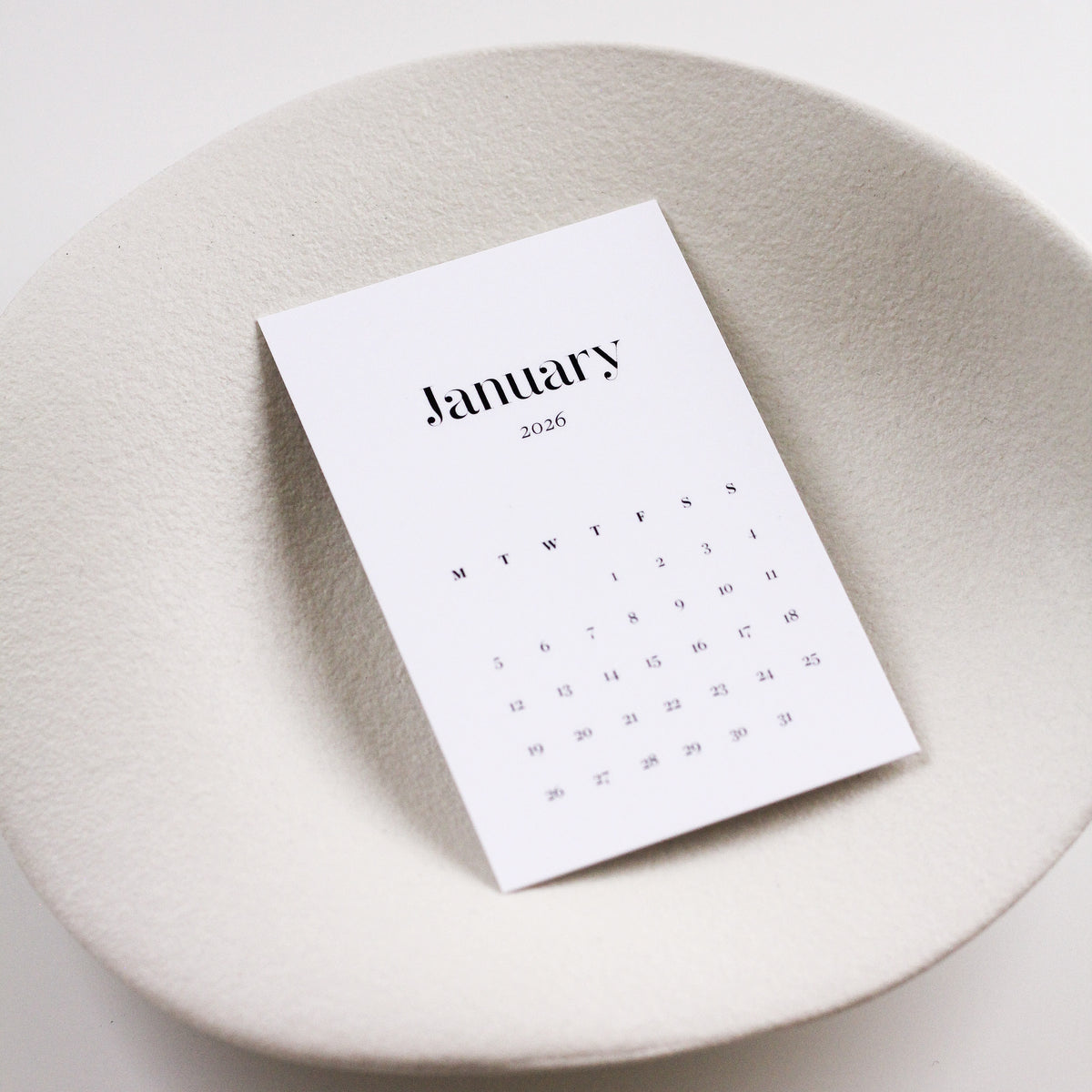 2026 Monthly Calendar Cards | Minimal Planner Accessories – Crossbow ...