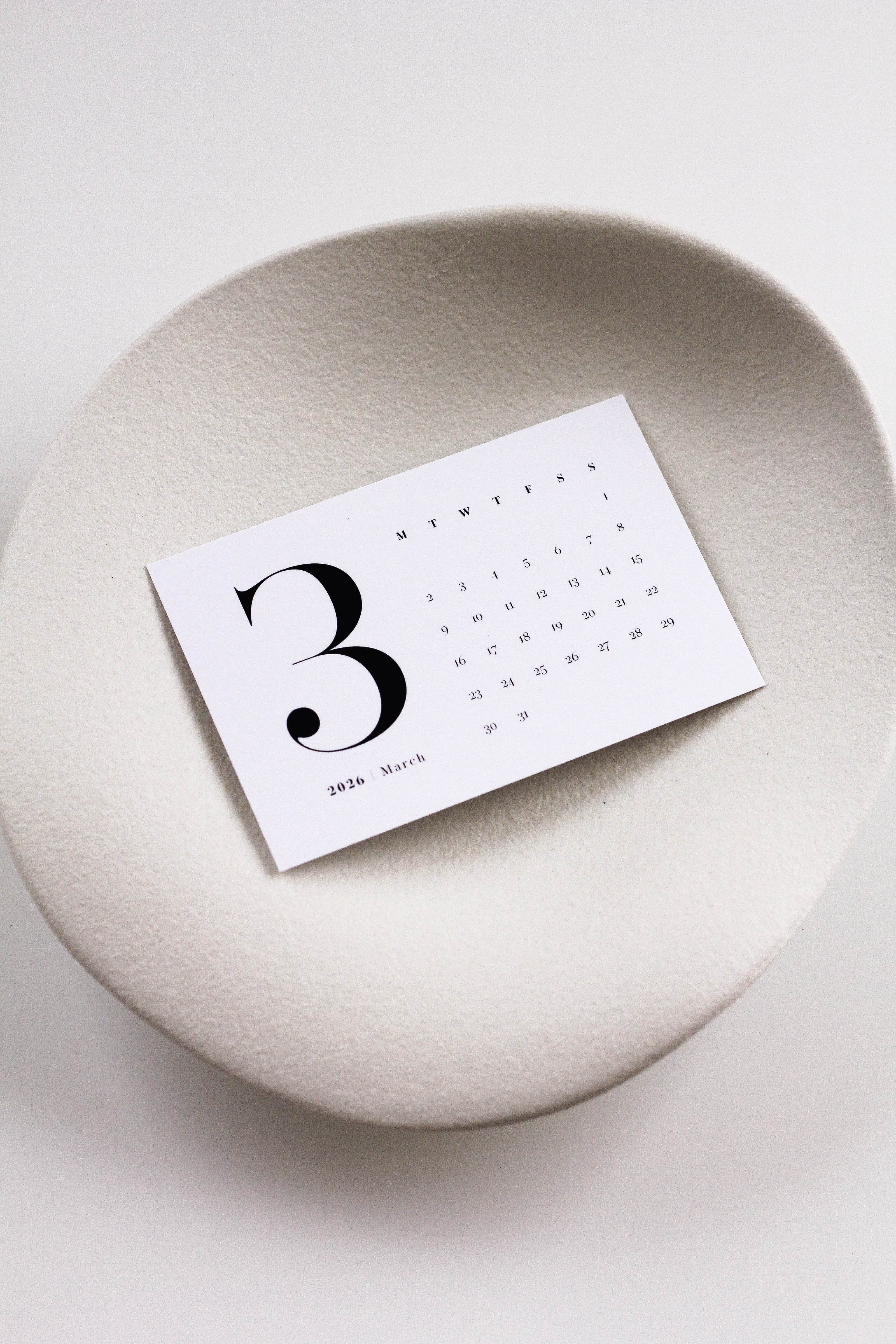 2026 Monthly Calendar Cards | Minimal Planner Accessories – Crossbow ...