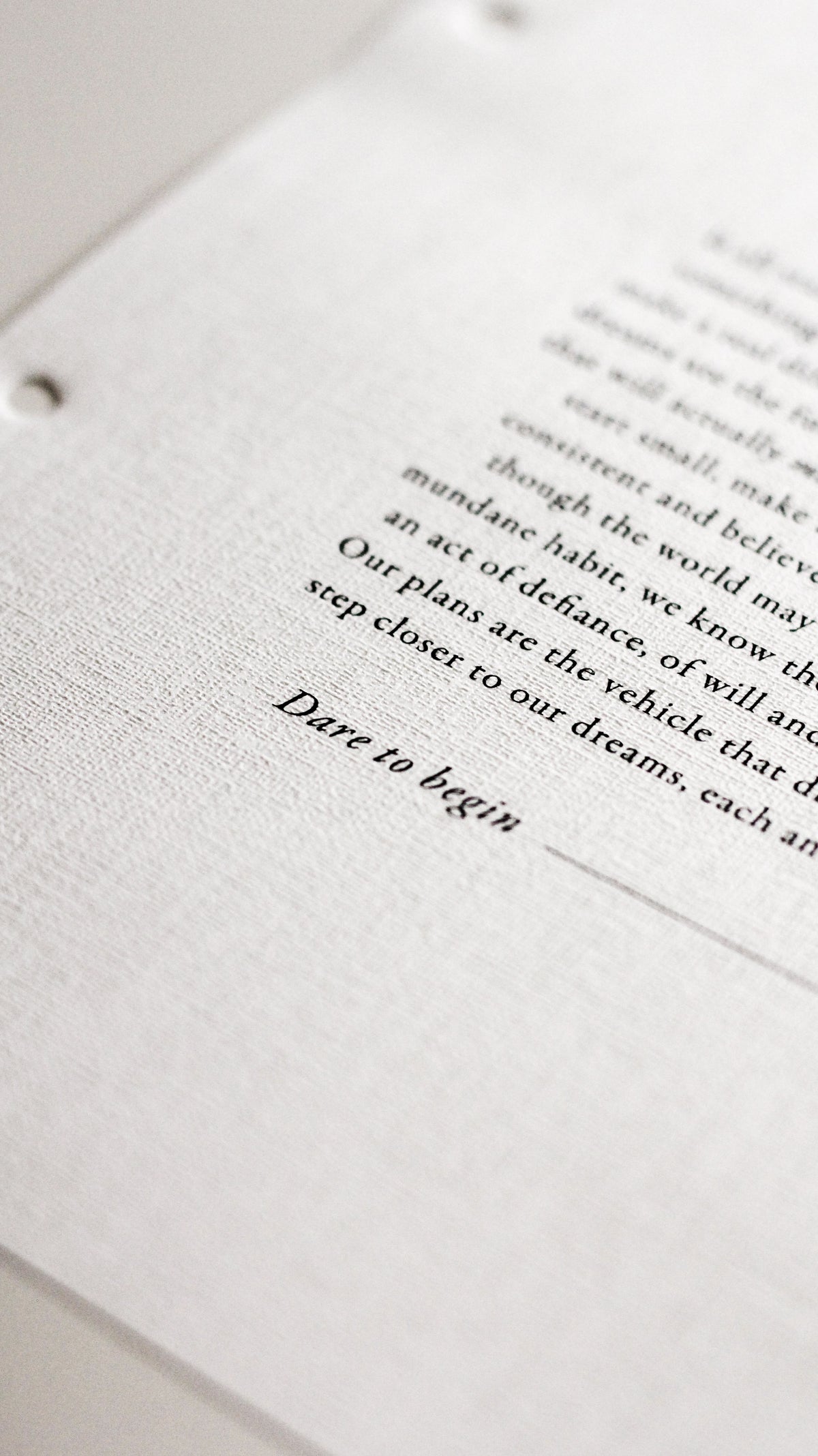 'Plans' Sheer Linen Planner Dashboard – Crossbow Planner Co.