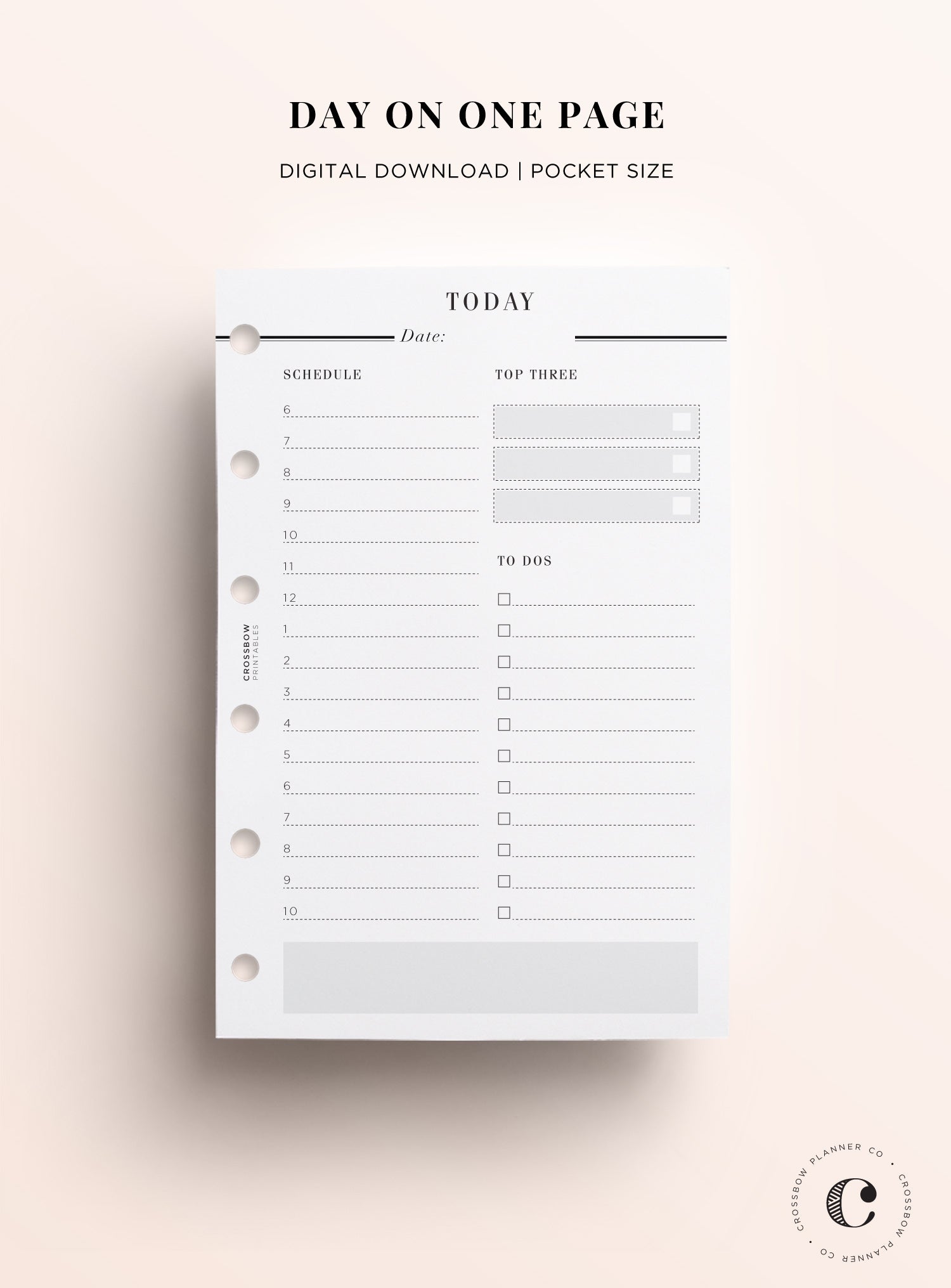 Printable Pocket Planner Inserts – Crossbow Planner Co.