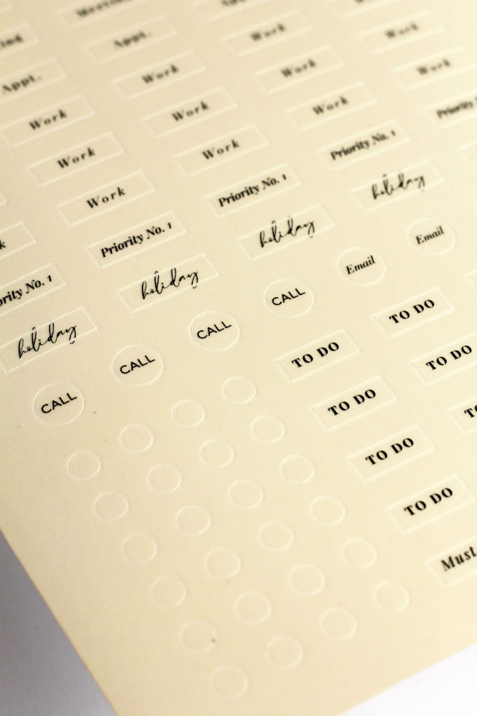 Productivity Typographic Sticker Set: Transparent Planner Stickers ...