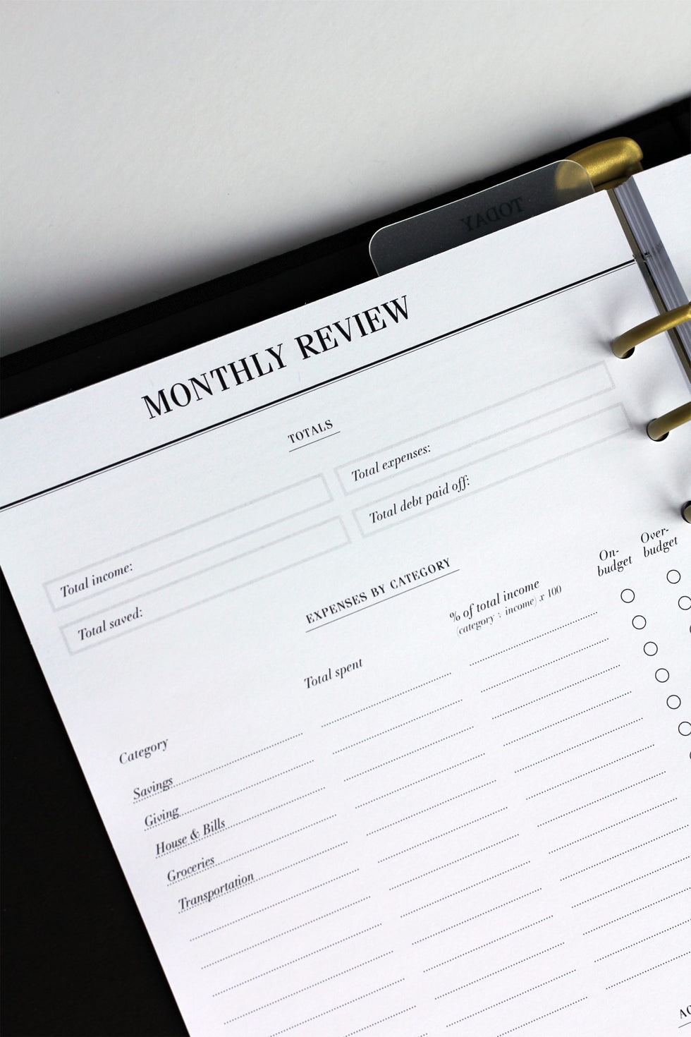 Finance Binder Refillable | Budget Binder – Crossbow Planner Co.